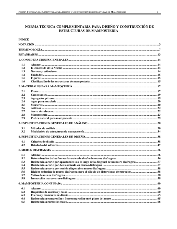 (PDF) NORMA TÉCNICA COMPLEMENTARIA PARA DISEÑO Y CONSTRUCCIÓN DE ESTRUCTURAS DE MAMPOSTERÍA