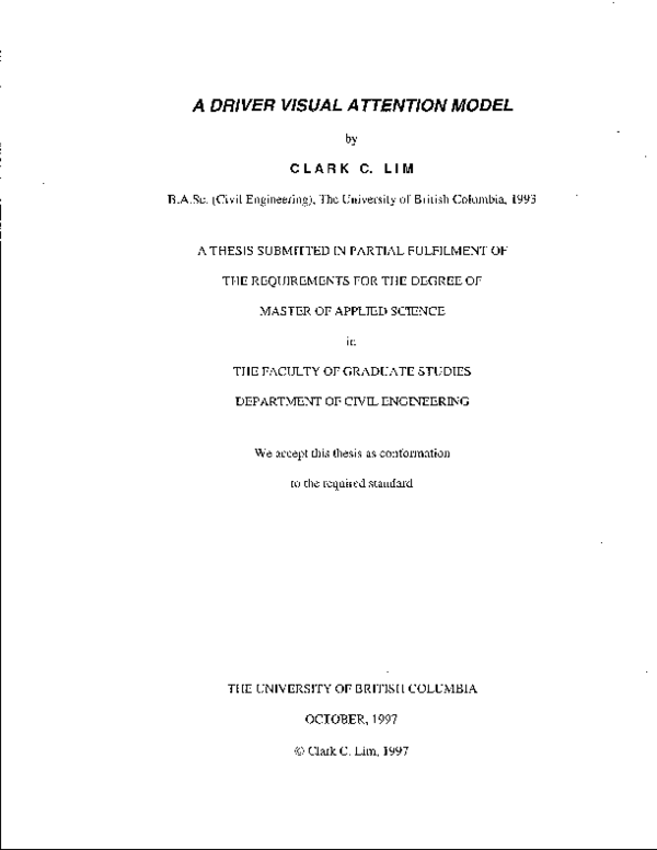 Pdf A Driver Visual Attention Model