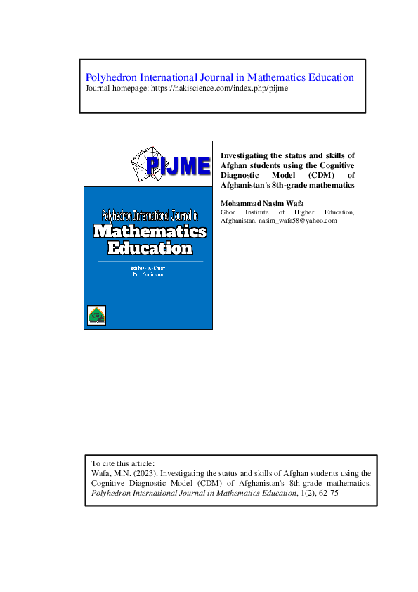 (PDF) Investigating the status and skills of Afghan students using the ...