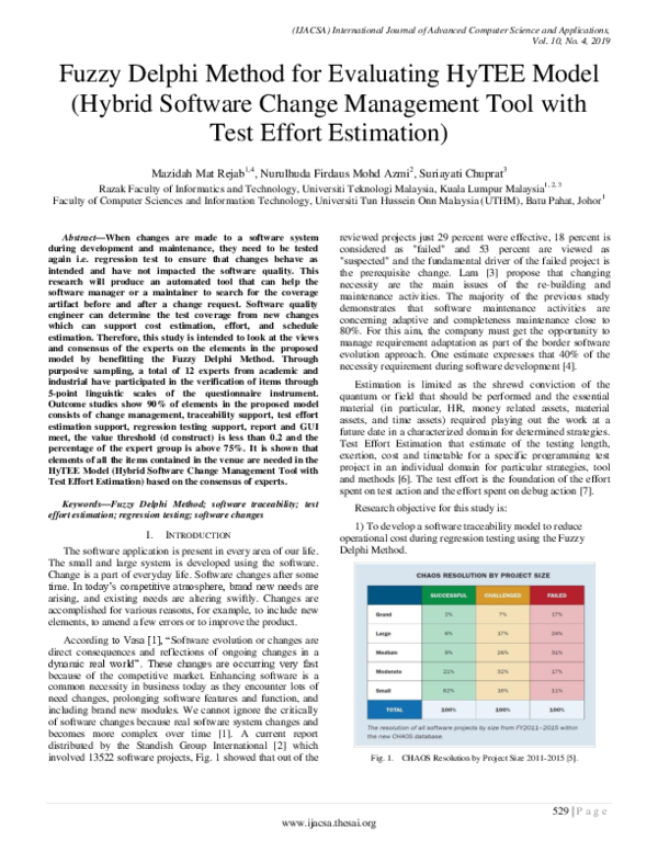 (PDF) Fuzzy Delphi Method for Evaluating HyTEE Model (Hybrid Software ...