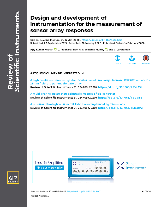 (PDF) Design and development of instrumentation for acquiring ...
