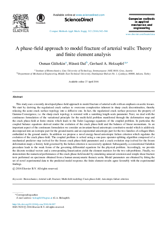 (PDF) A phase-field approach to model fracture of arterial walls ...