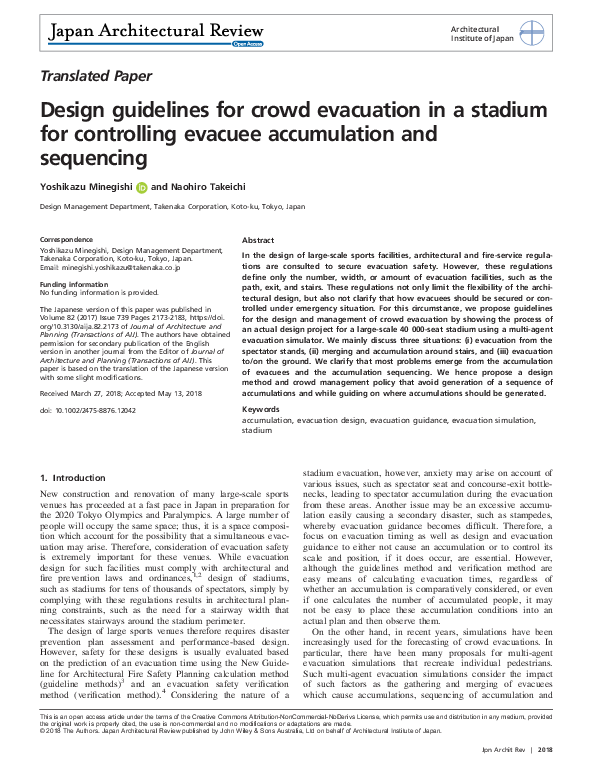 (PDF) Design guidelines for crowd evacuation in a stadium for ...