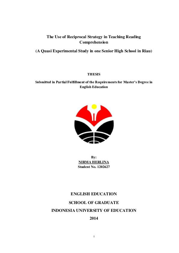(PDF) The Use Of Reciprocal Strategy In Teaching Reading Comprehension