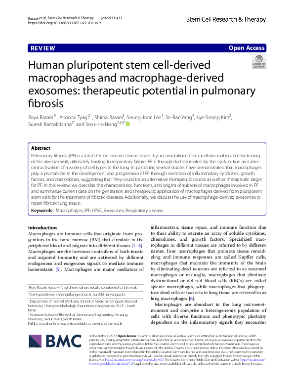 (PDF) Human pluripotent stem cell-derived macrophages and macrophage-derived exosomes ...