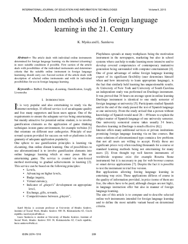 (PDF) Online Tools for 21st Century Language Learning