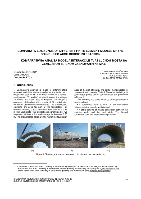 Pdf Comparative Analysis Of Different Finite Element Models Of The