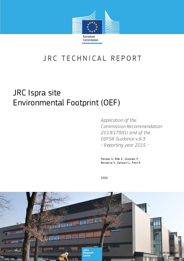 (PDF) JRC Ispra site Environmental Footprint (OEF): Application of the ...
