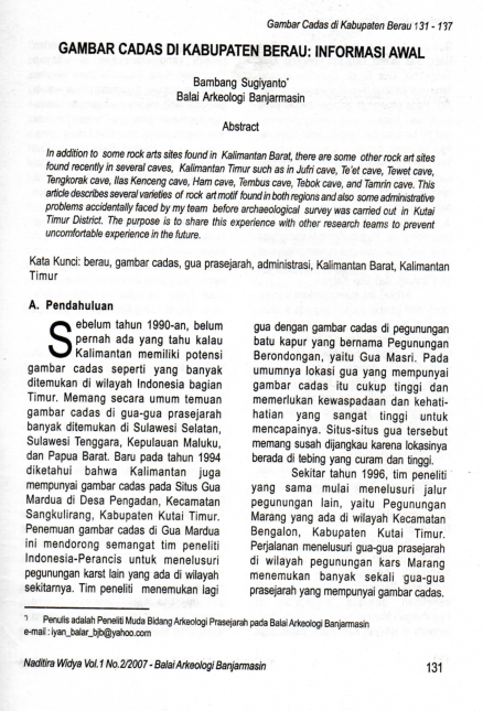 (PDF) GAMBAR CADAS Dl KABUPATEN BERAU: INFORMASI AWAL