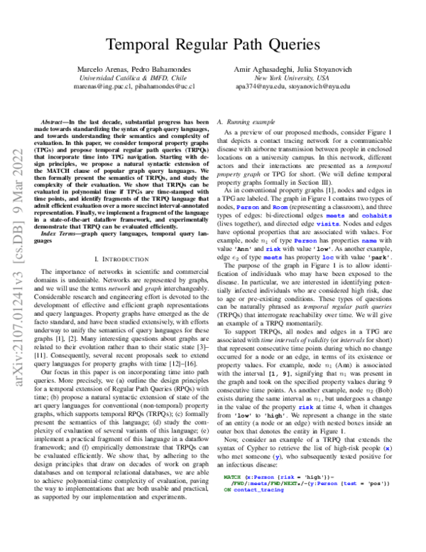 (PDF) Temporal Regular Path Queries