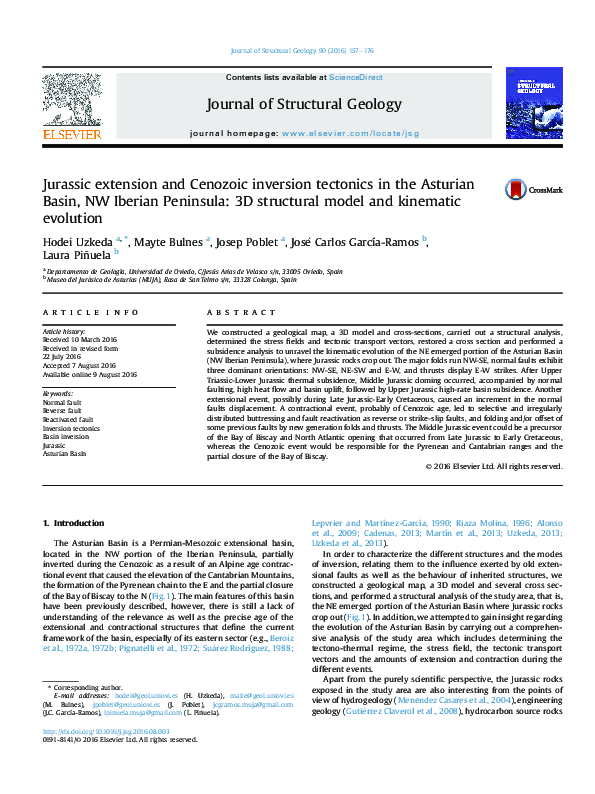 (PDF) Jurassic extension and Cenozoic inversion tectonics in the ...