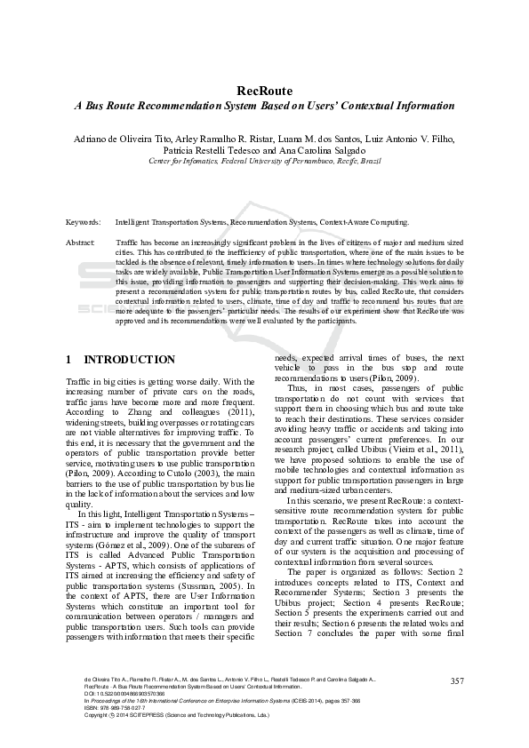 (PDF) RecRoute - A Bus Route Recommendation System Based on Users ...