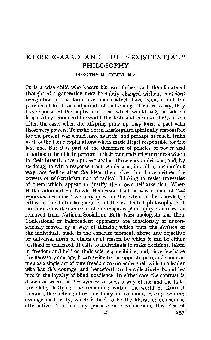 (PDF) Kierkegaard and the existential philosophy