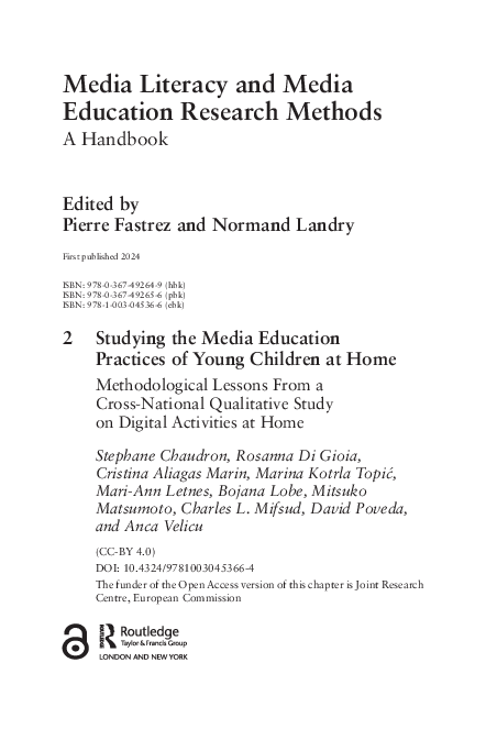 (PDF) Media Literacy and Media Education Research Methods