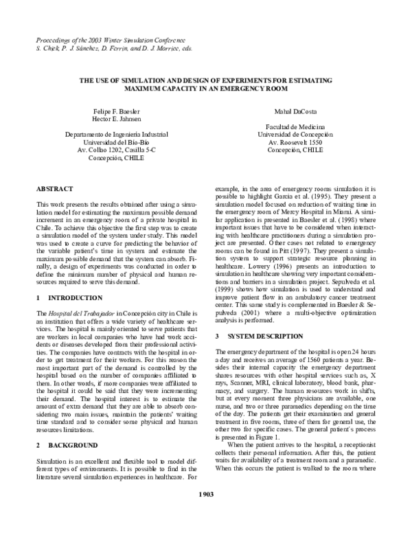(PDF) The Use of Simulation and Design of Experiments for Productivity Improvement in the ...