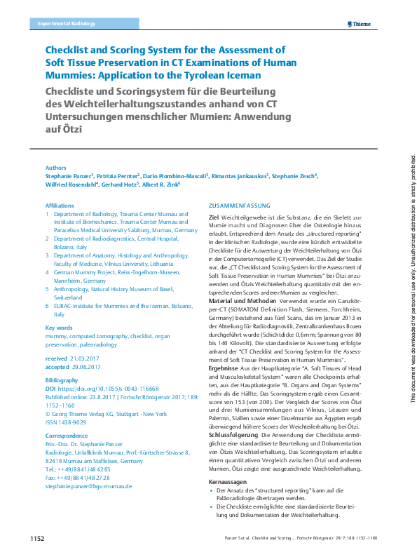 (PDF) Checklist and Scoring System for the Assessment of Soft Tissue ...