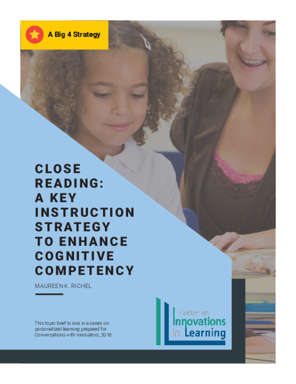 (PDF) Close Reading: A Key Instruction Strategy to Enhance Cognitive ...