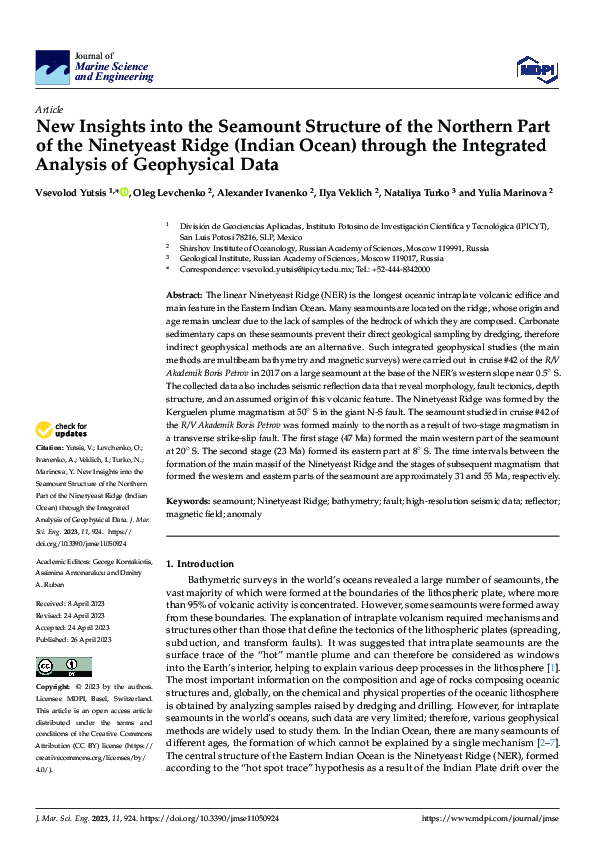 (PDF) New Insights into the Seamount Structure of the Northern Part of the Ninetyeast Ridge ...