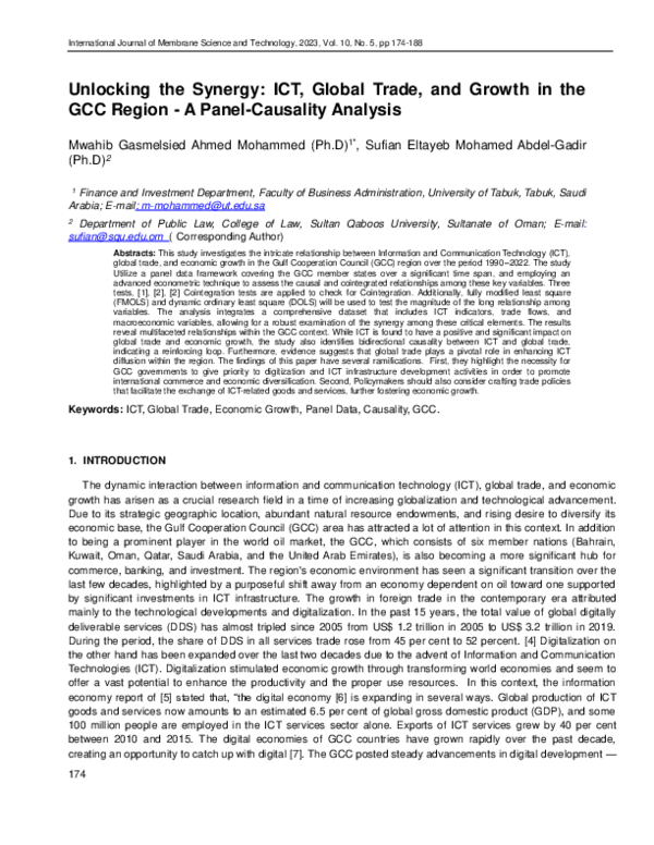 (PDF) Unlocking the Synergy: ICT, Global Trade, and Growth in the GCC ...