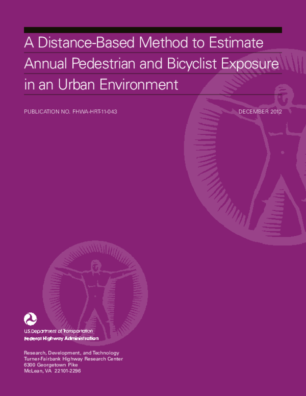 (PDF) A Distance-Based Method to Estimate Annual Pedestrian and ...