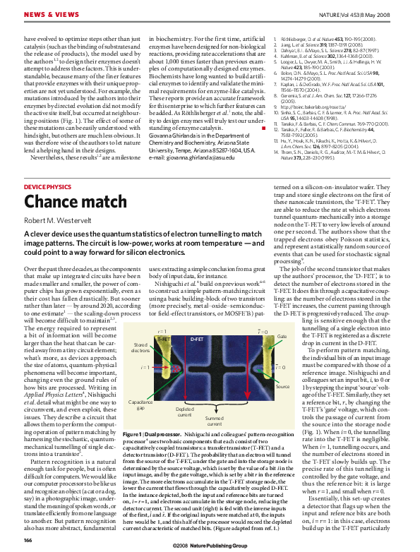 (PDF) Chance match | Robert Westervelt - Academia.edu