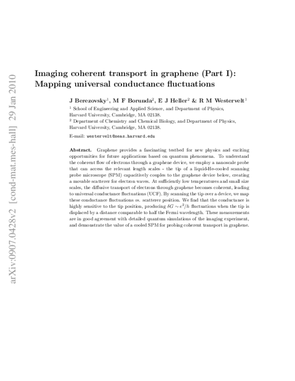 (PDF) Imaging coherent transport in graphene (part II): probing weak ...