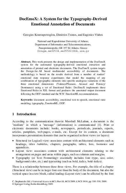(PDF) DocEmoX: Automated Emotional Annotation System