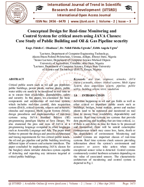 (PDF) Conceptual Design for Real-time Monitoring and Control System for critical assets using ...