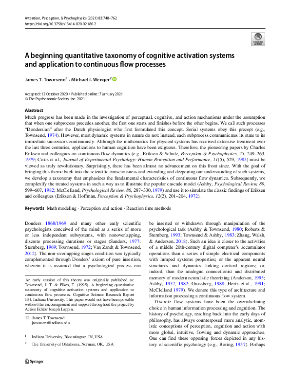 (PDF) A beginning quantitative taxonomy of cognitive activation systems ...