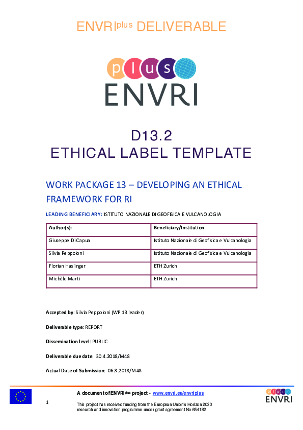 (PDF) D13.2 Ethical Label Template