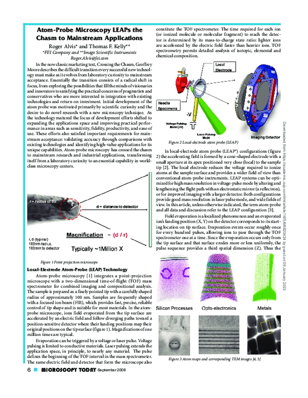 (PDF) Atom-Probe Microscopy LEAPs the Chasm to Mainstream Applications