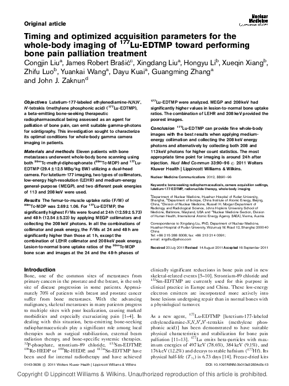 (PDF) Timing and optimized acquisition parameters for the whole-body ...