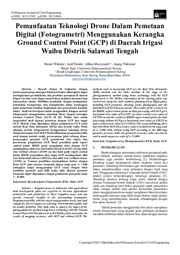 (PDF) Pemanfaatan Teknologi Drone Dalam Pemetaan Digital (Fotogrametri ...