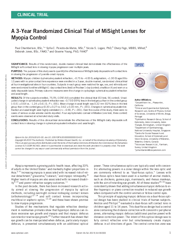 (PDF) A 3-year Randomized Clinical Trial of MiSight Lenses for Myopia ...