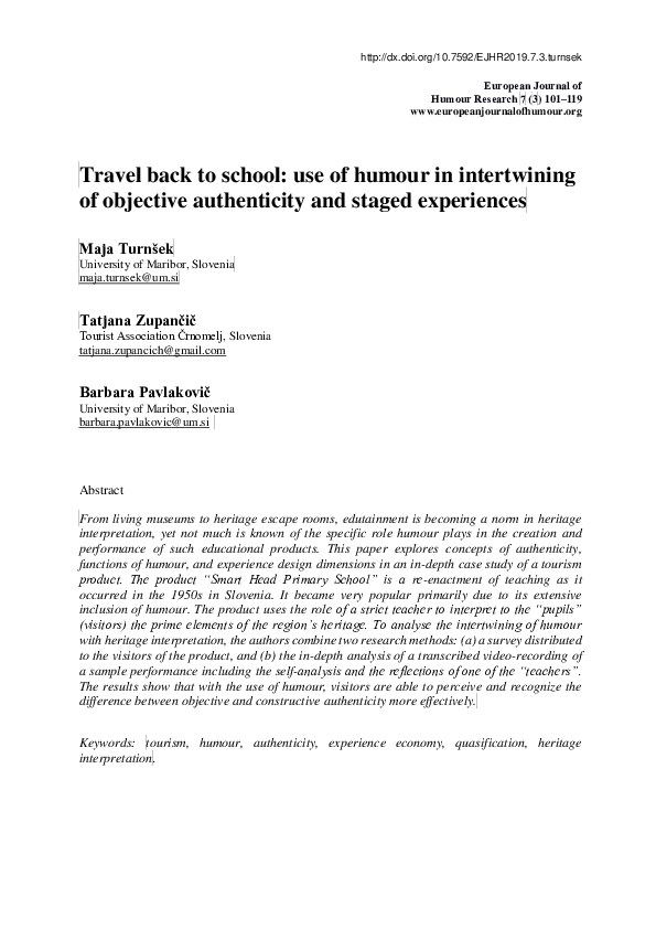 (PDF) Staged Authenticity Today