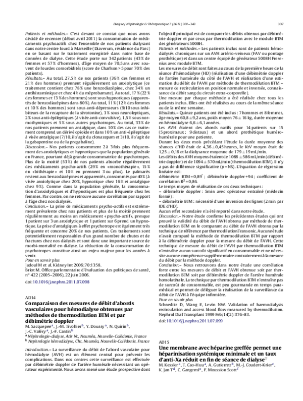 (PDF) Une membrane avec héparine greffée permet une héparinisation ...