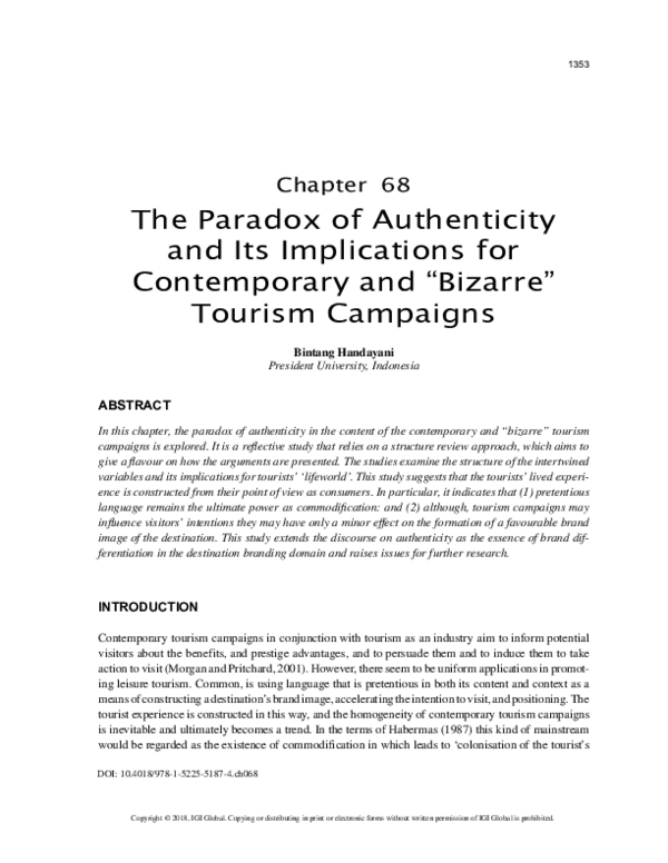 (PDF) The Paradox of Authenticity and Its Implications for Contemporary ...