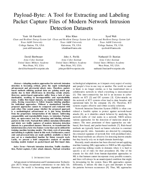 Pdf Payload Byte A Tool For Extracting And Labeling Packet Capture