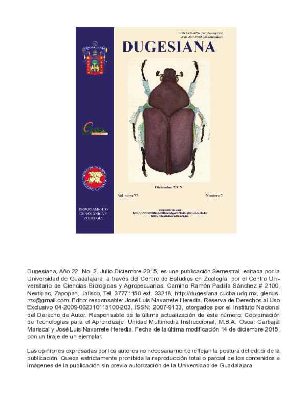 (PDF) New Brazilian species of Liogenys Guérin-Méneville (Coleoptera ...