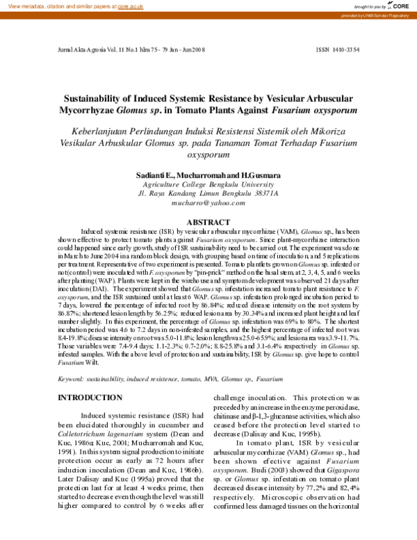 (PDF) KEBERLANJUTAN PERLINDUNGAN INDUKSI RESISTENSI Sistemik OLEH ...