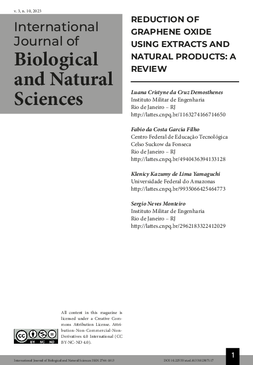(PDF) REDUCTION OF GRAPHENE OXIDE USING EXTRACTS AND NATURAL PRODUCTS: A REVIEW (Atena Editora)