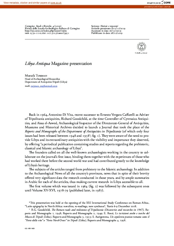 (PDF) Libya Antiqua Magazine presentation