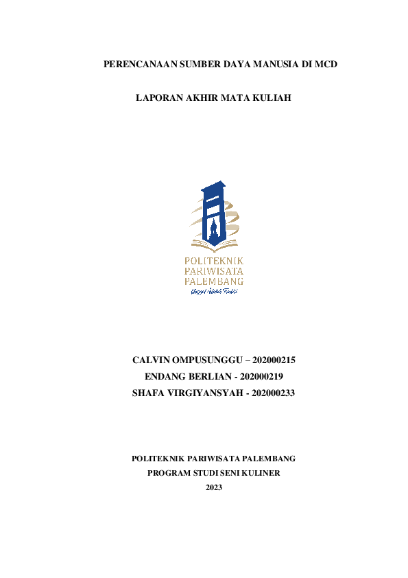 (PDF) LAPORAN AKHIR MATA KULIAH KELOMPOK 2