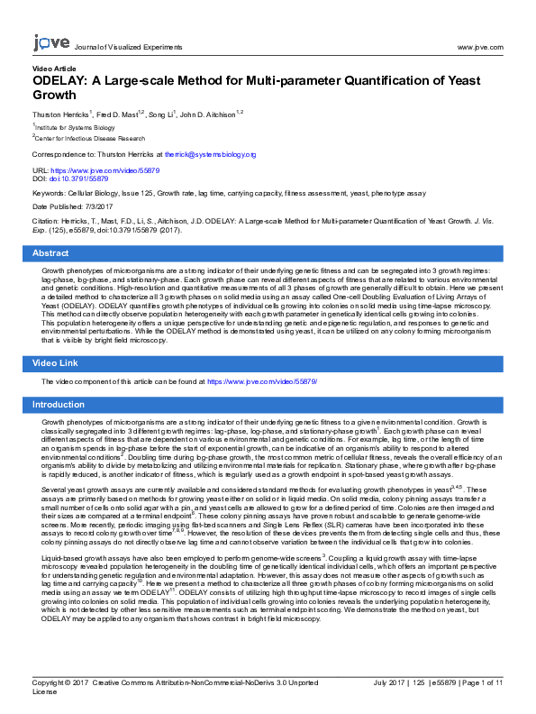(PDF) ODELAY: A Large-scale Method for Multi-parameter Quantification ...