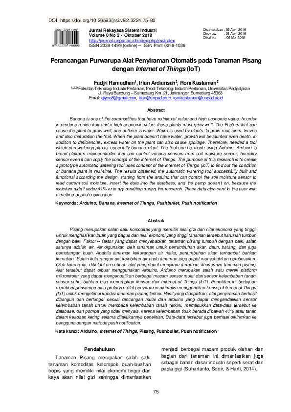 (PDF) Perancangan Purwarupa Alat Penyiraman Otomatis pada Tanaman ...