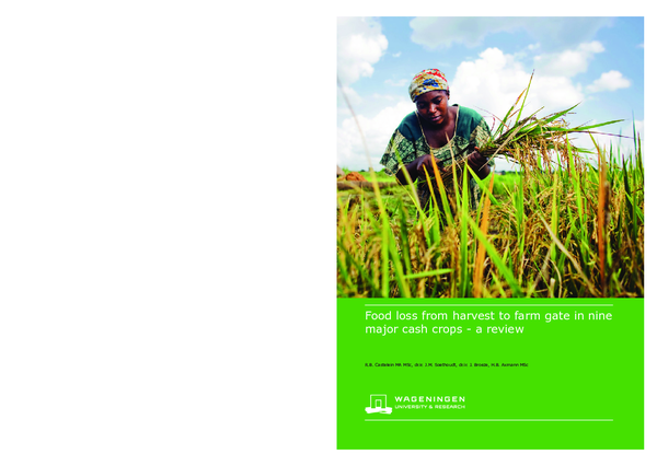 (PDF) Food loss from harvest to farm gate innine major cash crops : a ...