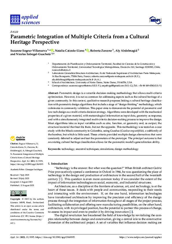 (PDF) Parametric Design for Cultural Heritage Optimization
