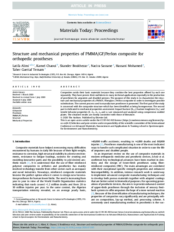 (PDF) Structure and mechanical properties of PMMA/GF/Perlon composite ...
