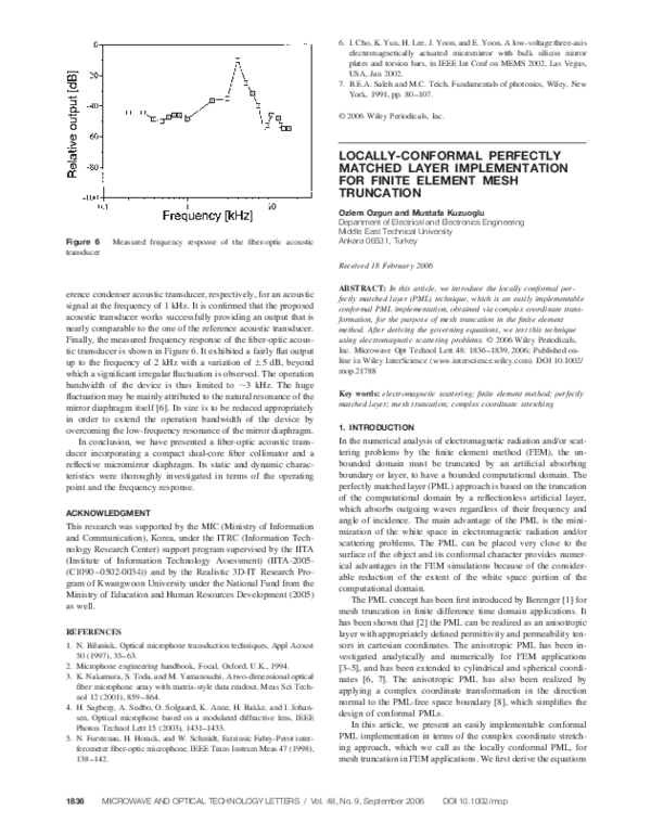(PDF) Locally-conformal perfectly matched layer implementation for ... (PDF) Locally-conformal perfectly matched layer implementation for ...