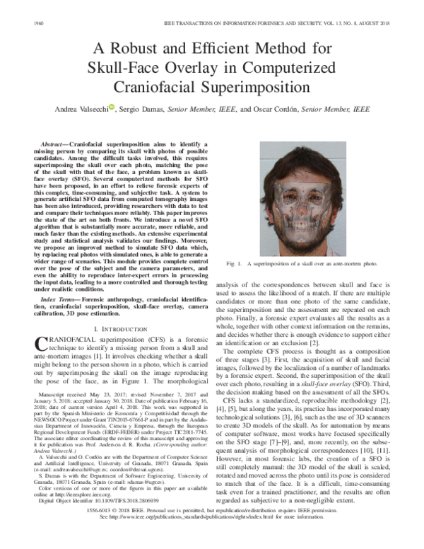 (PDF) A Robust and Efficient Method for Skull-Face Overlay in ...